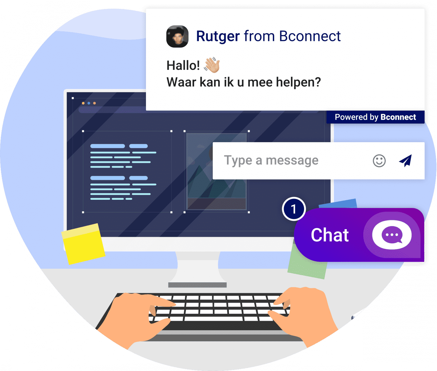 Chat feature on your website | Bconnect Live Chat